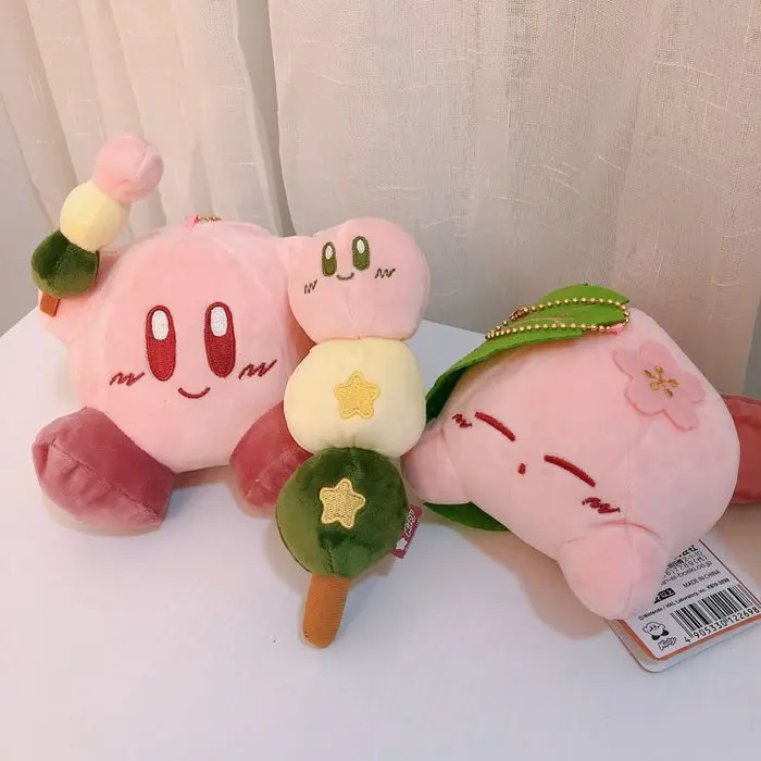 Cartoon Kirby Sakura Small Pendant Keychain Stuffed Toys Plush Birthday ...