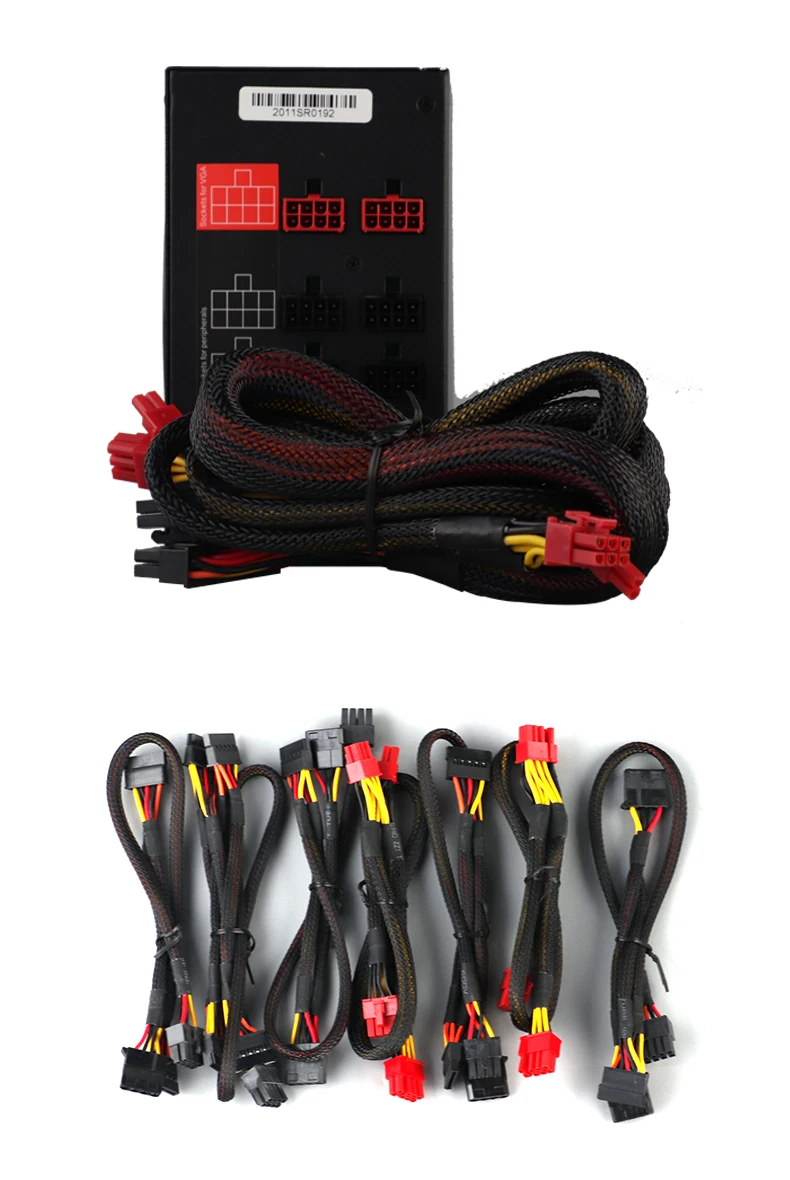 1200W Power Supply 140mm Quiet Fan 24 Pin PCI SATA ATX 12V PC Computer ...