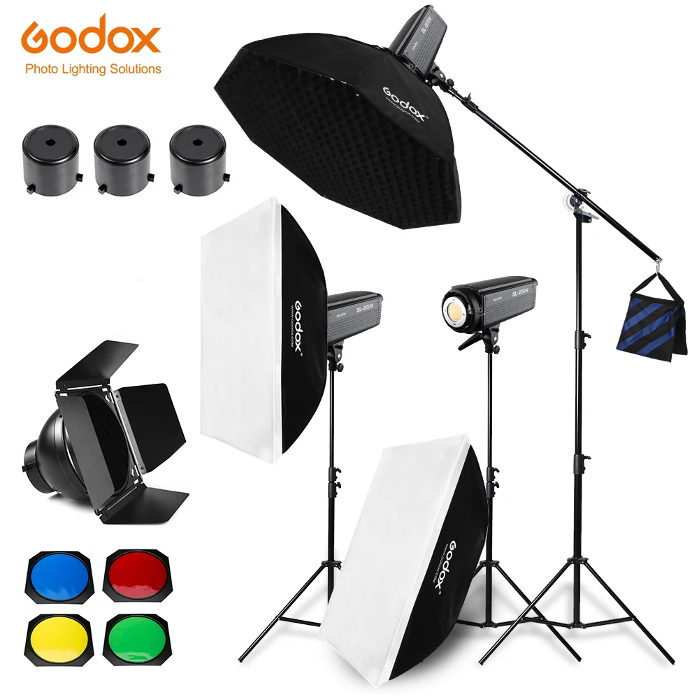 Godox 600W SL 200W 3x 200w Continuous Light Studio LED Light With ...