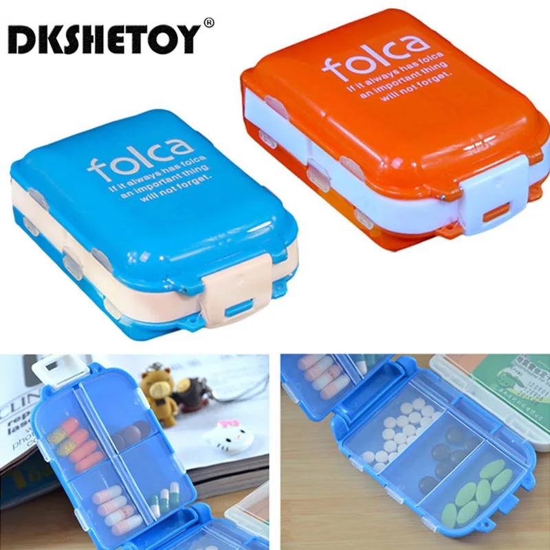 Folding Pill Case Medicine Drug Pills organizer storage Boxs Portable ...