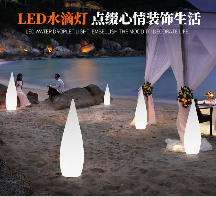 Outdoor-waterproof-LED-luminous-floor-lamp-ornament-water-drop-lamp ...