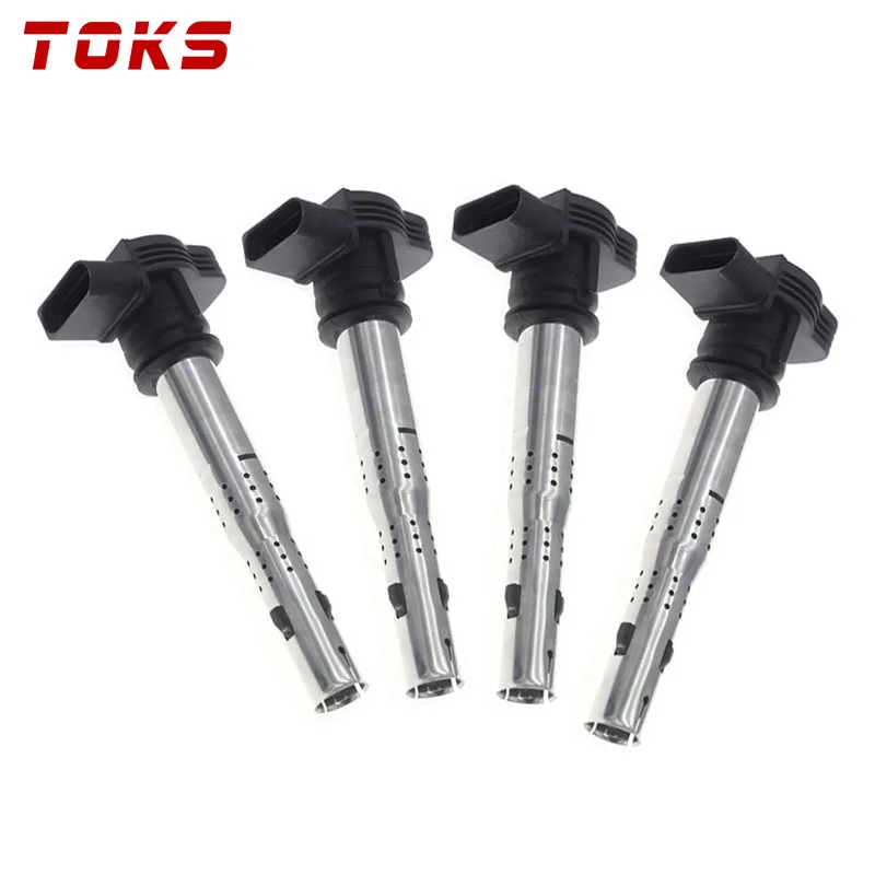 4 PCS 07K905715F Ignition Coil For Audi A4 A6 A7 A8 TT Q5 2.0TFSI VW ...