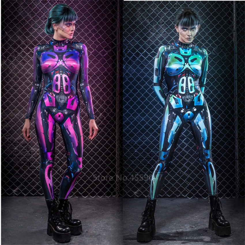 Female Halloween Costume Robot Warrior Cosplay Costume Women Sexy