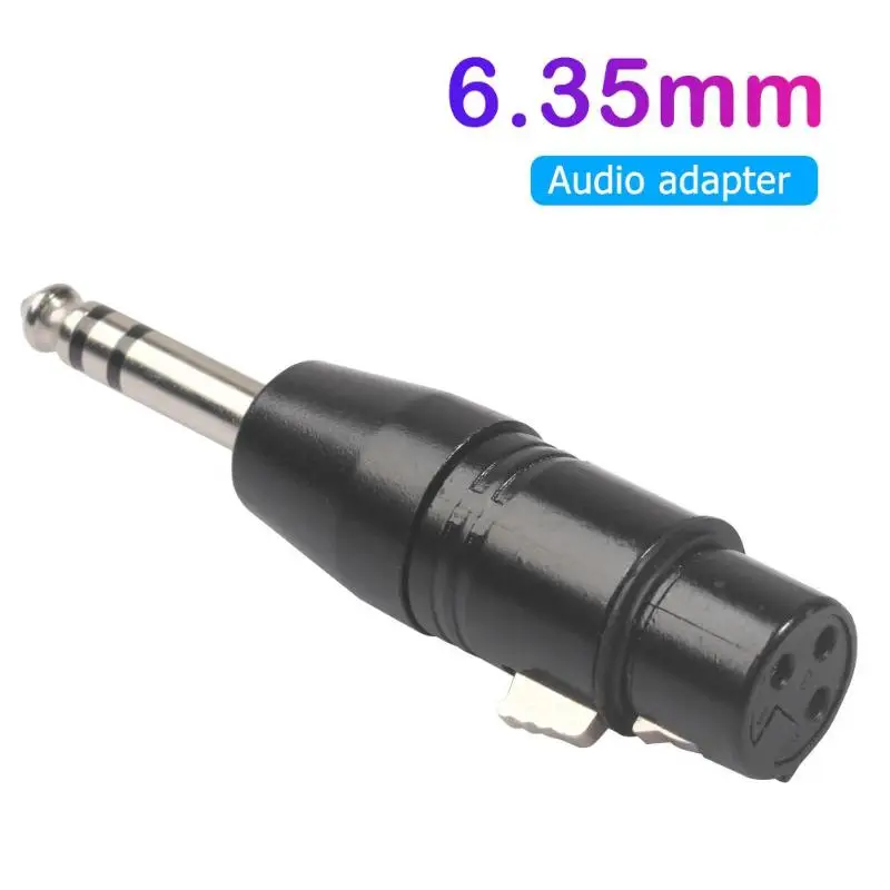 3Pin Audio Adapter XLR Female to 1/4 inch 6.35mm Male Electric Guitar ...