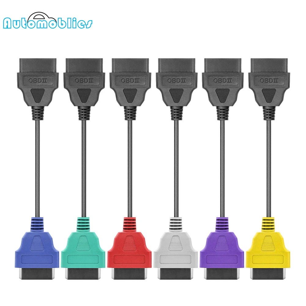 Conector obd obd2 para fiatecuscan, 6 cores, adaptador multiecuscan abs ...
