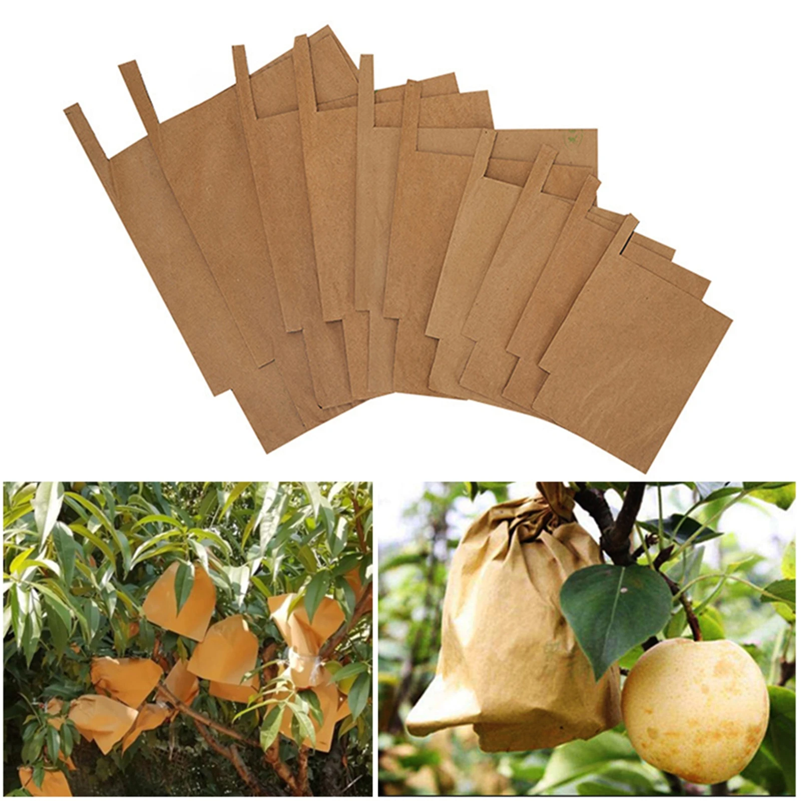 100Pcs Grape Protection Bags For Fruit Vegetable Grapes Pulp Paper Bag ...