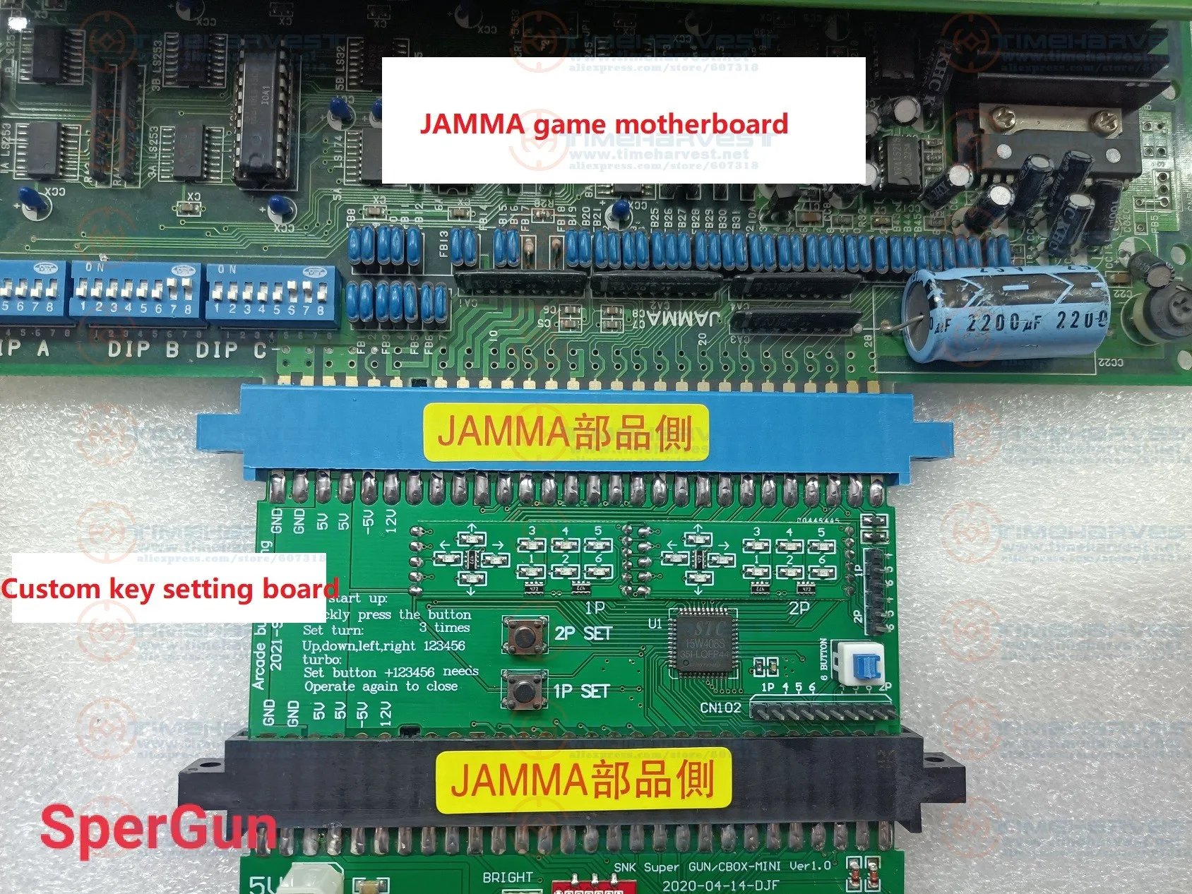 Custom keys setting board Super Gun Converter support 5, 6 buttons for ...