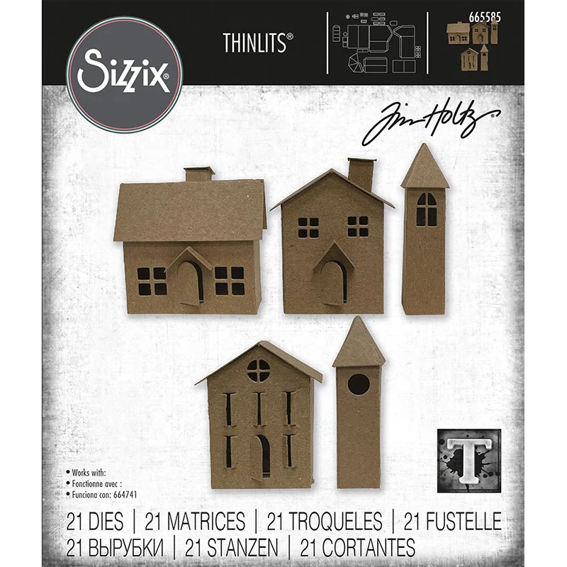 Houses Set Two Metal Cutting Dies DIY Molds Scrapbooking Paper Making ...