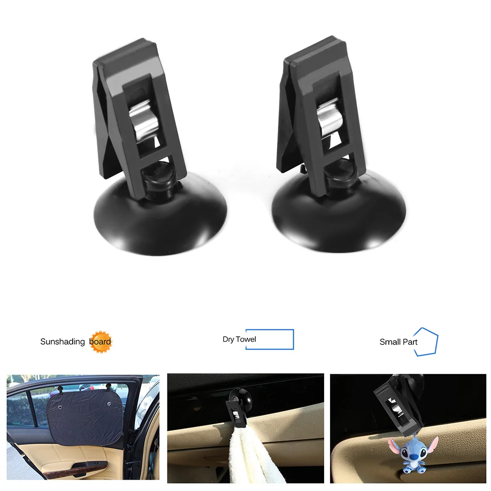 2pc Multiple Function Car Window Suction Cap Clip Car Saving Space For ...