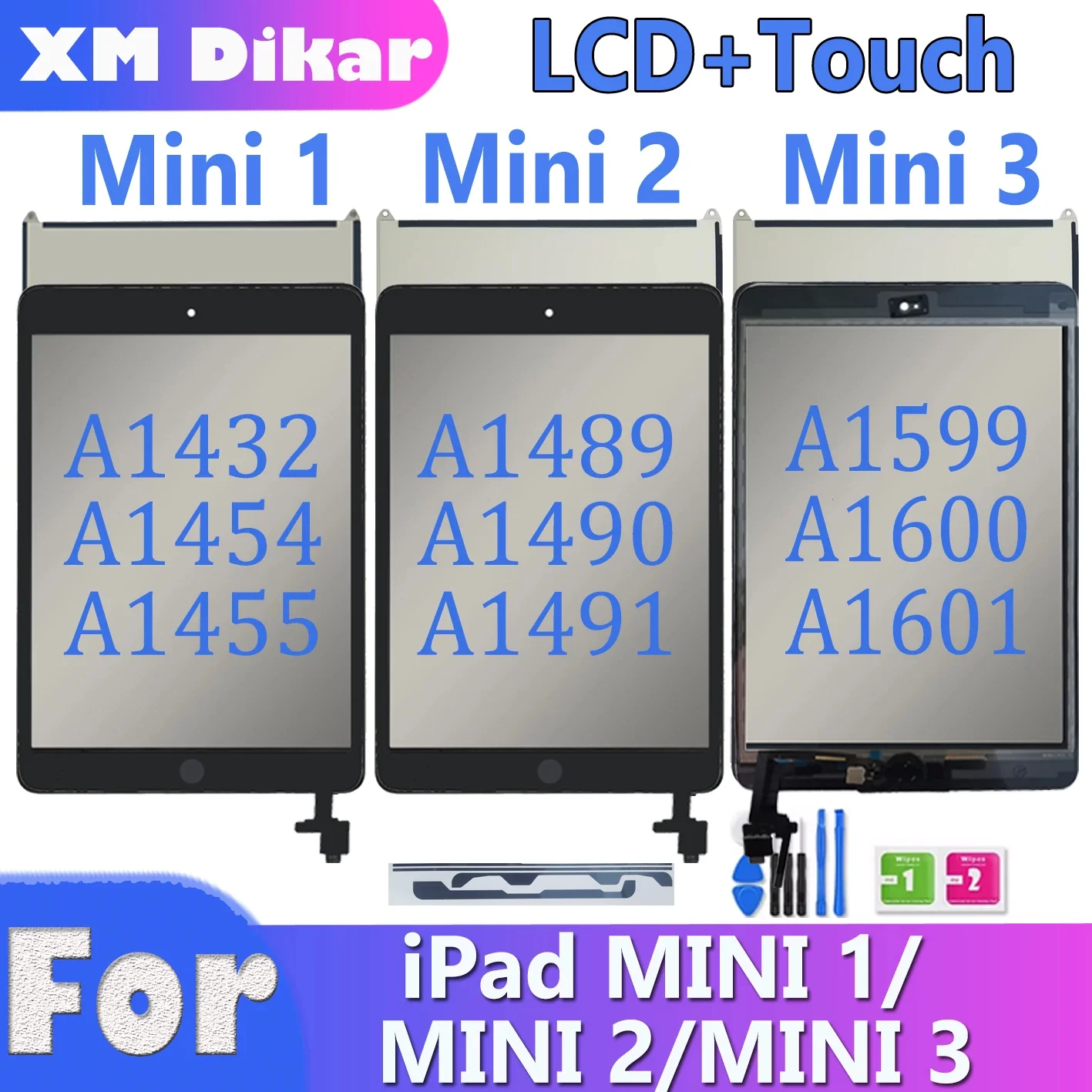 Lcd And Touch Screen Display Tested For Apple Ipad Mini1 Mini2 Mini3 ...