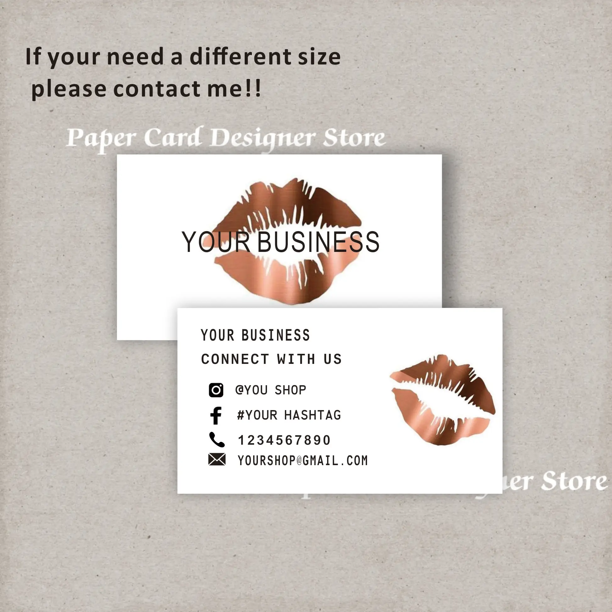 Lipstick Business Cards