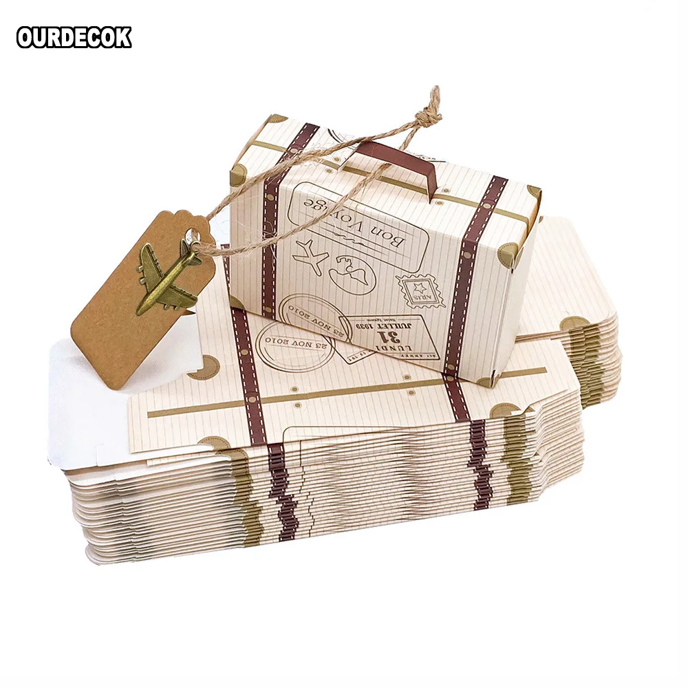 Suitcase Candy Boxes Travel Classic Elegant Theme Gift Box Wedding ...