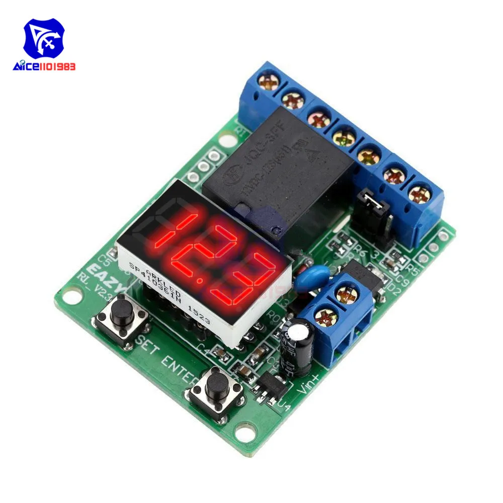 diymore-LED-Display-Relay-Module-Switch-Control-Board-Voltage-Regulator ...