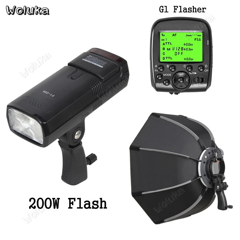 High Speed 200w Outdoor Flash Ttl With G1 Trigger Octabox Battery ...