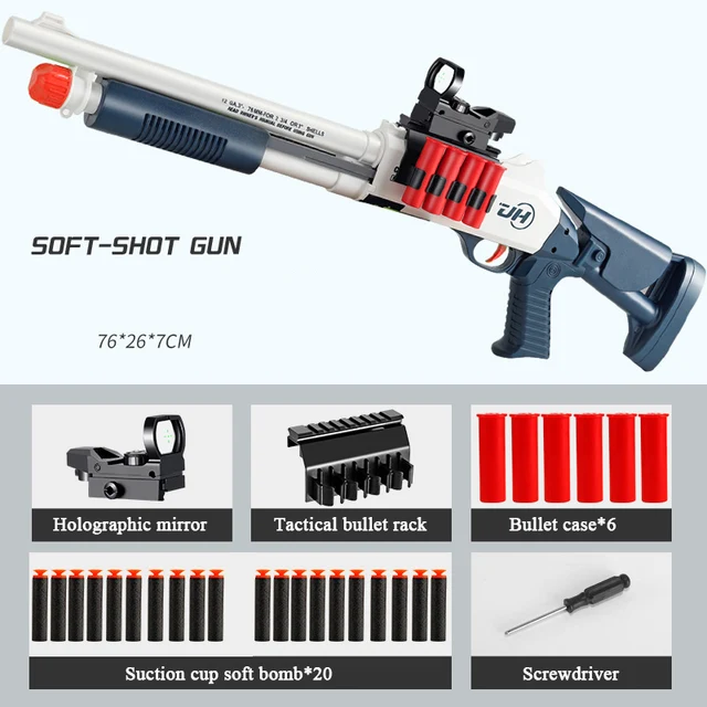 XM1014 Shotgun Spray Toys s686 Shell Throwing Soft Bullet Children Boy ...