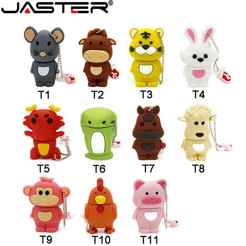 JASTER-Creative-cartoon-USB-flash-drive-Bull-Tiger-Rabbit-Dragon-Snake ...