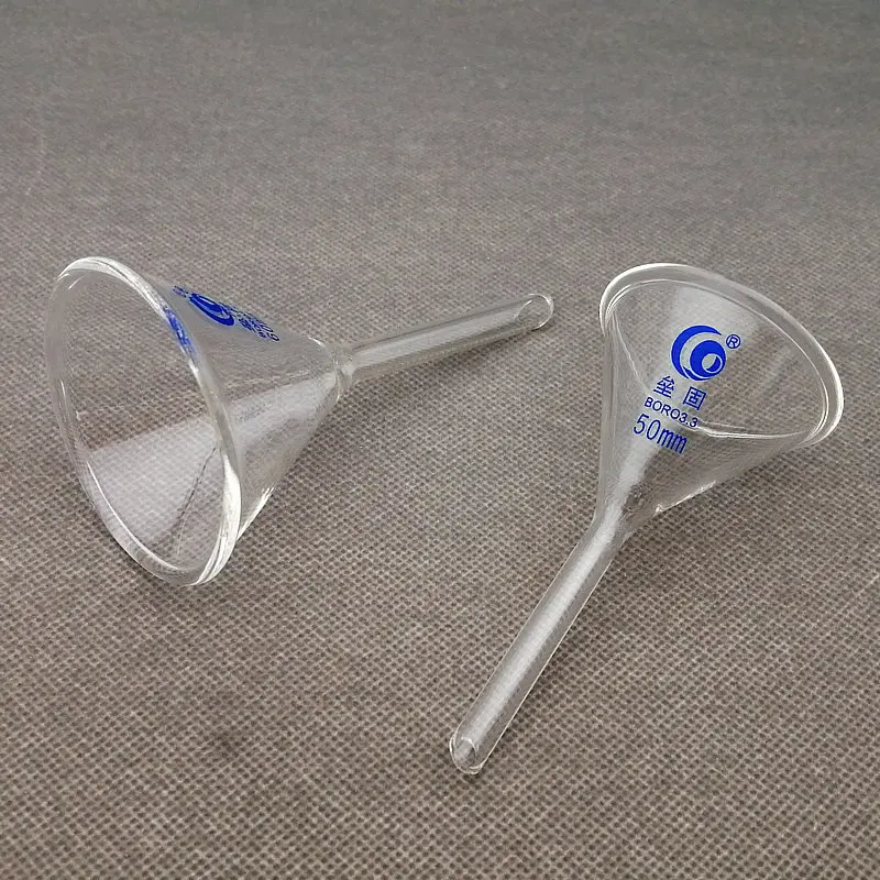 laboratory High borosilicate glass triangle funnel diameter 40mm to ...