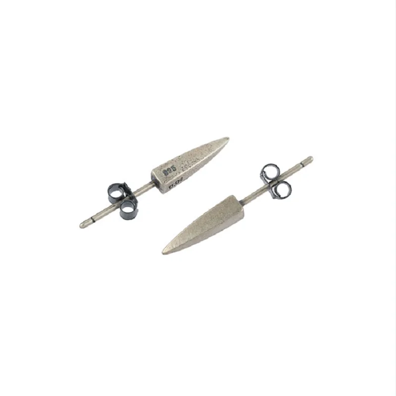 Creative-Silver-Color-Geometry-Cone-Stud-Earrings-for-Men-Women ...