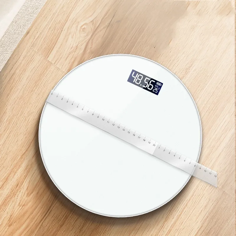 Pèse-Personne,Pèse personne intelligent avec indice de corps rond ...