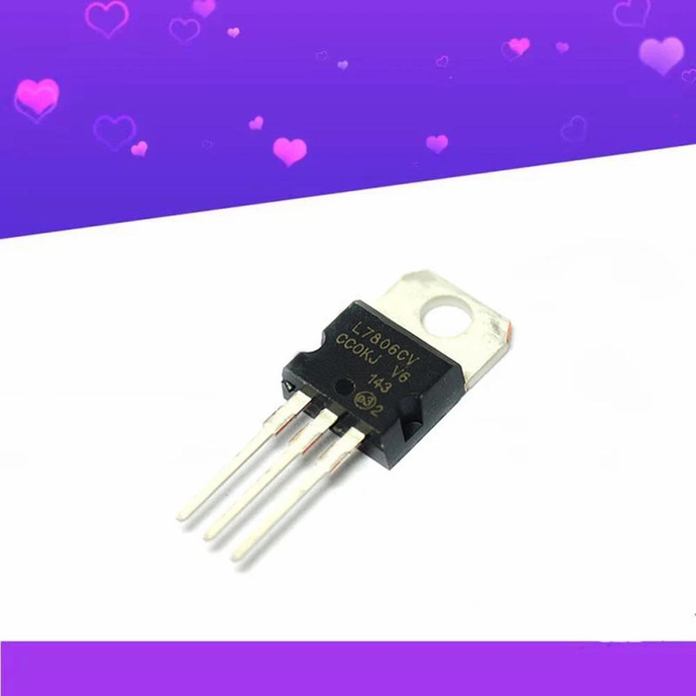 Positive Voltage Regulator Ic, L7806cv To-220 L7806 Lm7806 7806, 10 ...