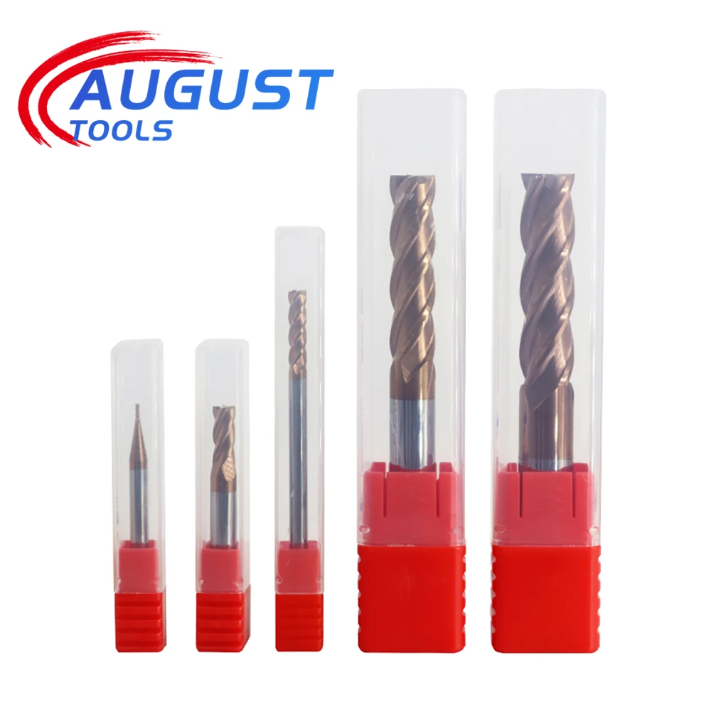 Augusttool HRC55 End Mill Keyseat Milling Cutter Alloy Coating Tungsten ...
