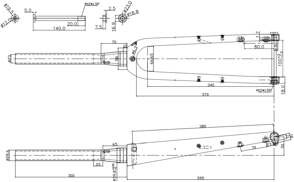 new carbon fork 100*12mm carbon gravel bike fork Rake 50mm offset max ...