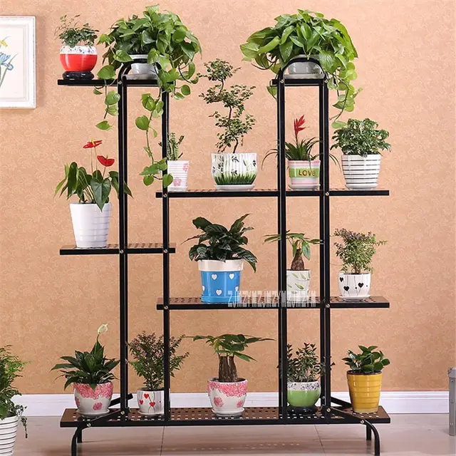 New Outdoor Balcony Multi-layer Landing Plant Flower Pot Stand Garden ...
