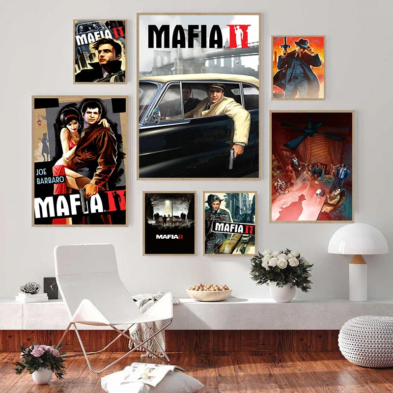 Mafia White Coated Paper Prints Painting Home Decoration Livingroom ...