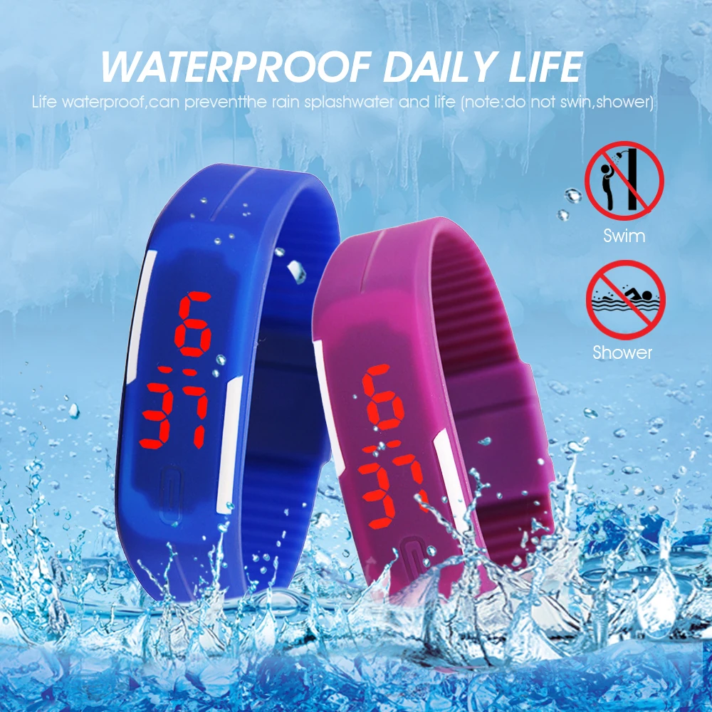 Men-Women-Watches-Fashion-Silicone-Red-LED-Sports-Bracelet-Touch ...