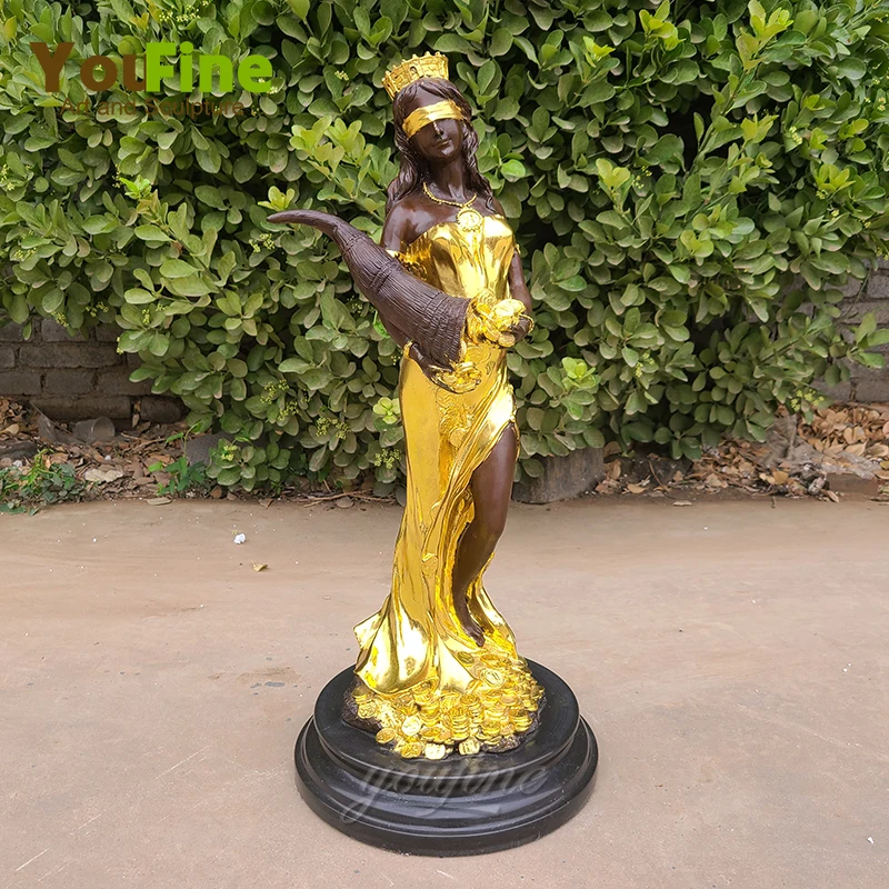 26inch Bronze Tyche Statue Goddess Of Luck Bronze Sculpture Fate And ...