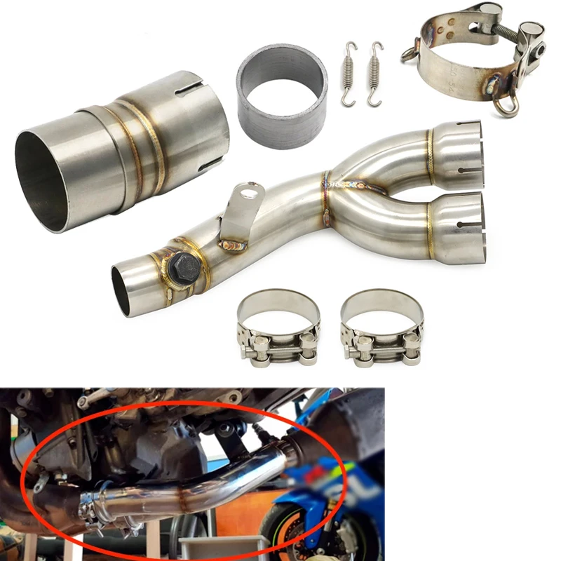For Yamaha R6 Yzf R6 2006 - 2019 Exhaust Muffler Y Mid Pipe Link ...