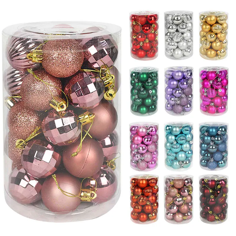 12-24-34pc-rosa-ouro-bolas-de-natal-decora-o-jardim-casa-ornamentos ...