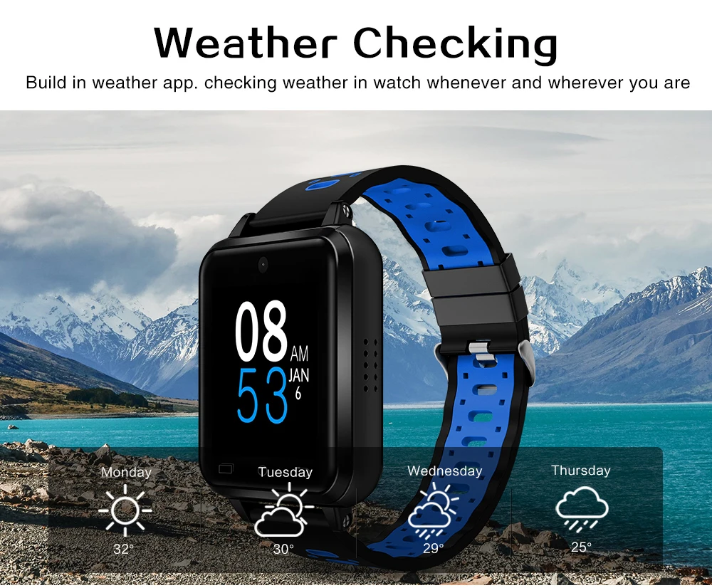 4G Детские умные часы Finow Q2 Smartwatch MTK6737 Android 6,0 IP67 ...