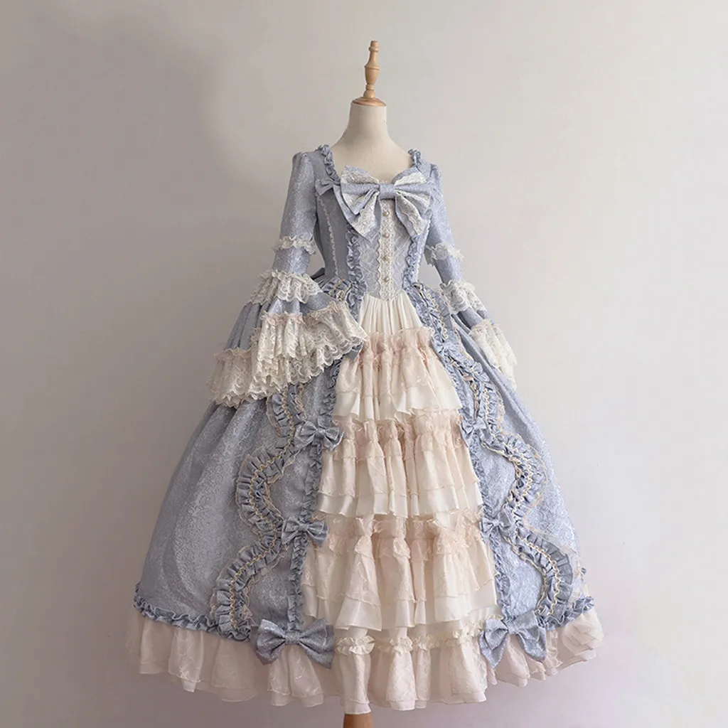 Medieval-Palace-Sweet-Lolita-Dress-Vintage-Lace-Bowknot-Big-Pendulum ...