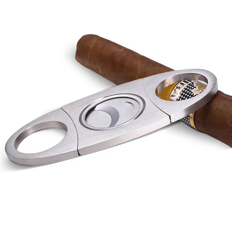 Full Stainless Steel Cigar Cutter Portable Zigarren Double Blades ...
