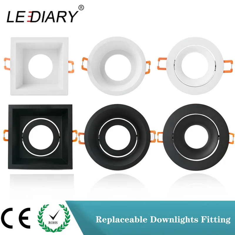 LEDIARY Spot Downlight Fitting White Black 6 Type 75mm 90mm Cut Hole ...