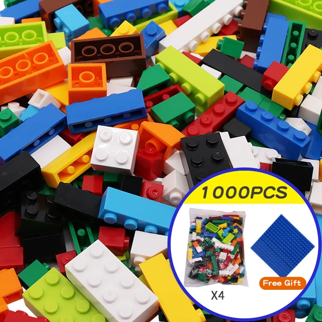 1000 Pieces DIY Creative Building Blocks Bulk Sets City Classic Bricks ...