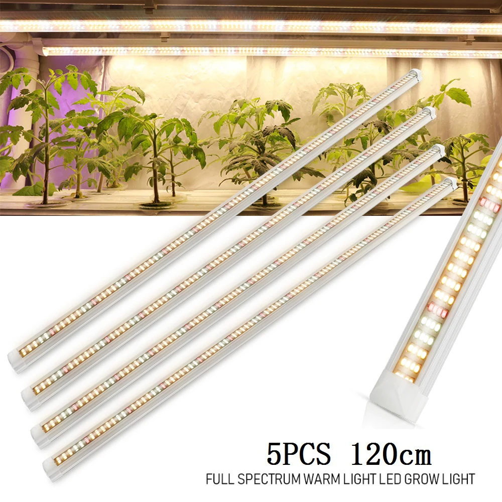 5pcs/lot 120cm LED Grow Light T8 Tube Bar Plant Lamp Full Spectrum ...