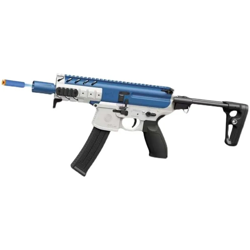 AK ลุง LEHUI SIG MPX MP5ยุทธวิธี Gel Blaster สีดำนิตยสาร Feeding ไฟฟ้าอย่างต่อเนื่อง Launch Toy ...