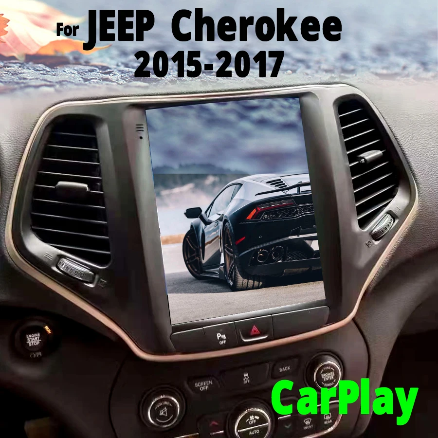 8GB+128GB Car Multimedia Player GPS For JEEP Cherokee 2013 2018 tesla ...