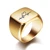 Free Engrave New Silver/gold/black/blue Square Big Width Signet Rings ...