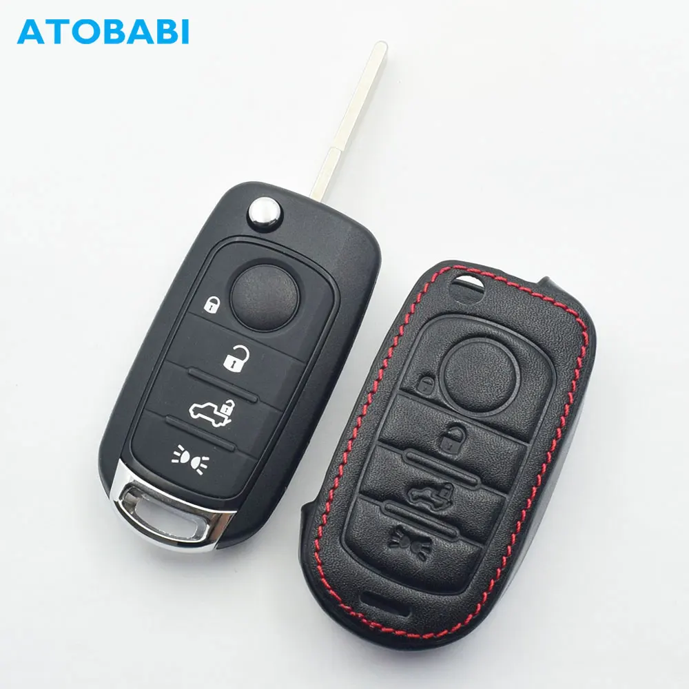 ATOBABI Leather Car Key Case For Fiat 500X Toro Tipo Egea Cronos 2018 4 ...