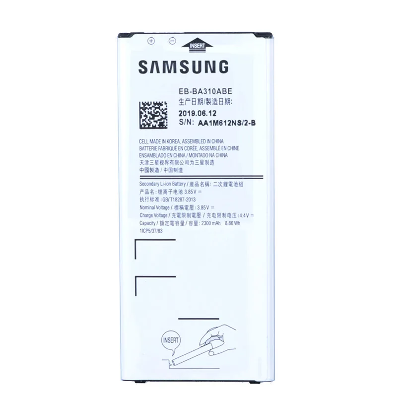 Samsung EB-BA310ABE Battery For Samsung GALAXY A3 2016 Edition A310 A5310A SM-A310F A310F NFC ...