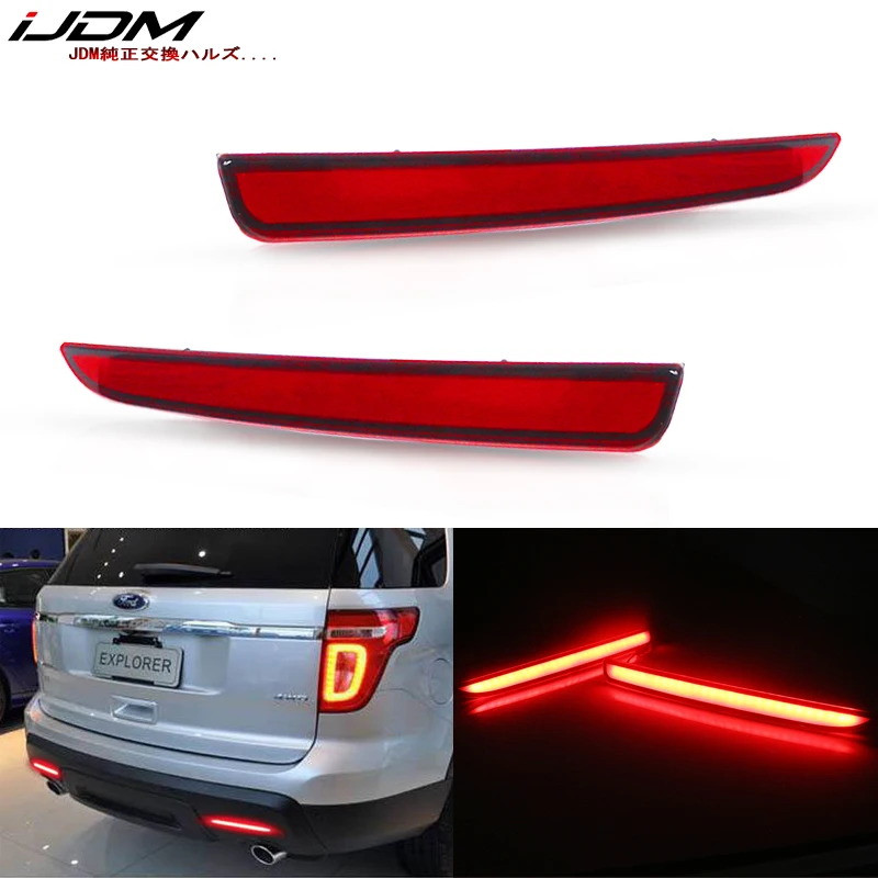 (2) Euro Style Driver/passenger Sides Led Bumper Reflectors Rear Fog ...