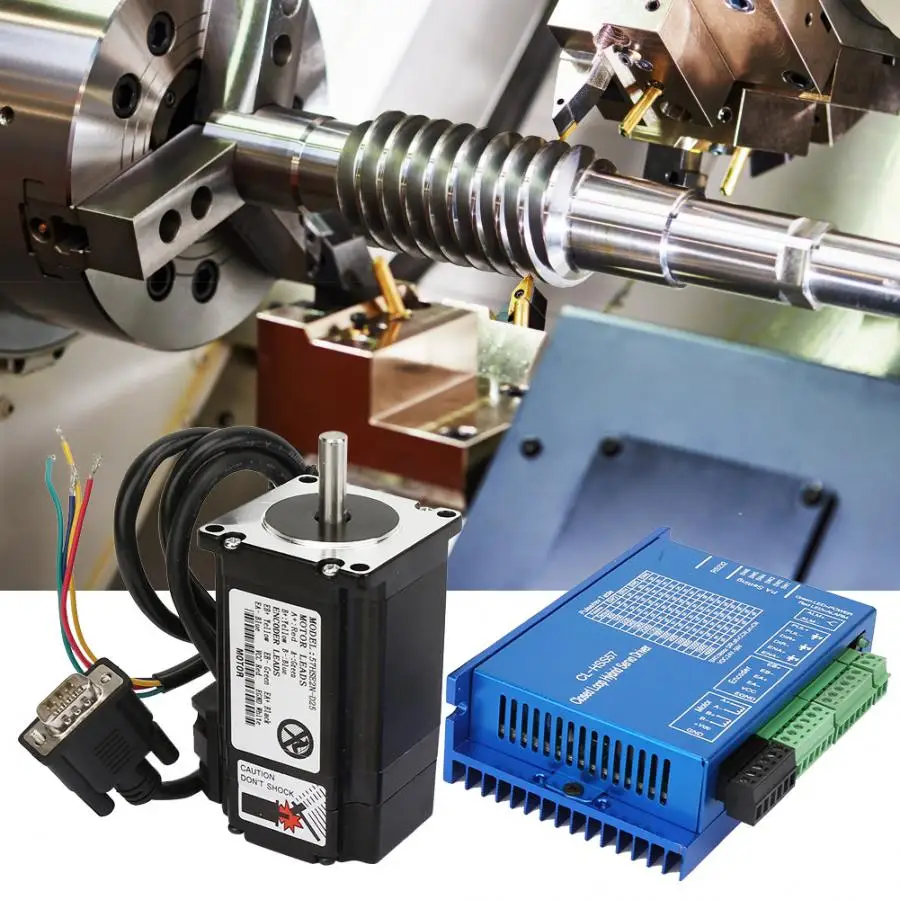 150w 23 Close Loop Stepper Motor Set + Servo Driver + Rs232 Serial Line ...