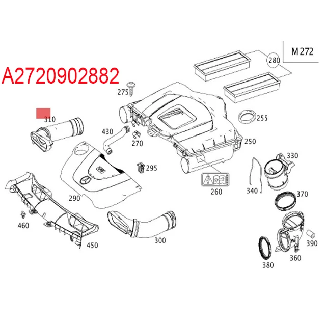 A2720902982 a2720902882 mangueira de entrada de ar 2720902882 ...