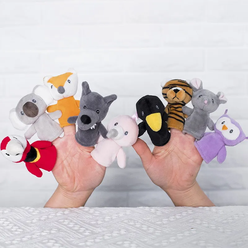 Learning & Education Kawaii Baby Kids Soft Toy Animal Finger Puppet ...