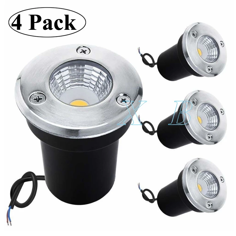 4 Pack Ip68 Waterproof Led Underground Light 5w 10w 15w Outdoor Ground ...