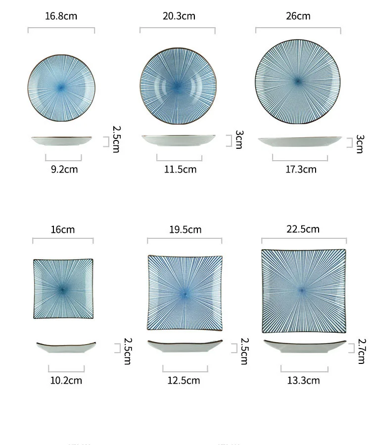 Plats et assiettes,Assiette ronde en céramique,vaisselle,salade de ...