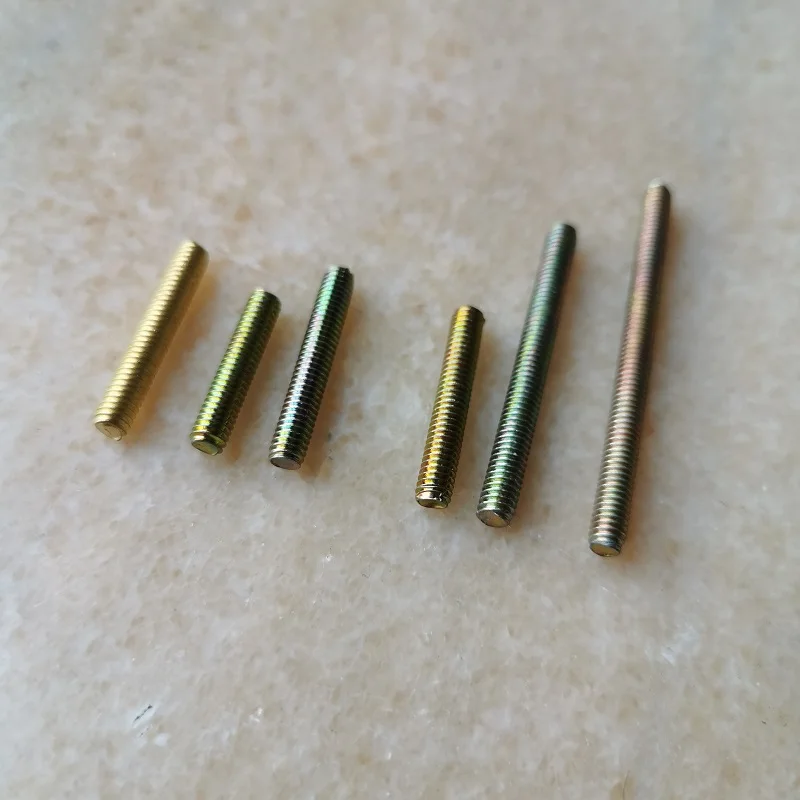 10pcs/lot M4 Solid brass/color zinc plated whole threaded rod bar screw ...